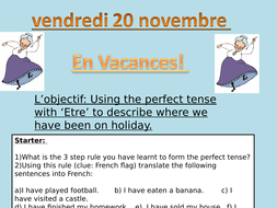 The perfect tense in French | Teaching Resources
