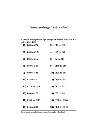 Profit And Loss Pdf Percentage Worksheet - vrogue.co Profit And Loss Pdf Percentage Worksheet - vrogue.co