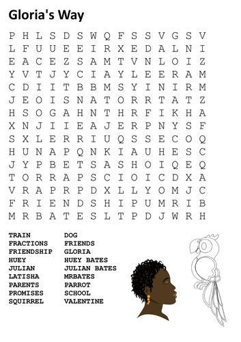 Gloria's Way Word Search | Teaching Resources