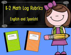 K-2 Math Log Rubrics in English and Spanish | Teaching Resources