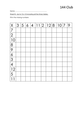 Number bonds and timetables recall resource | Teaching Resources