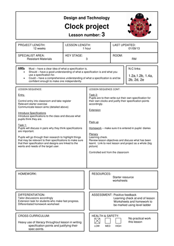 Clock Project KS3 - Full SOW, PPT and LPs | Teaching Resources