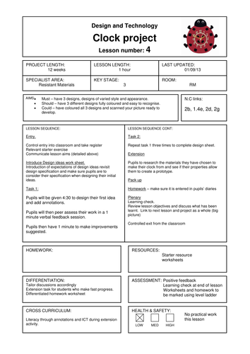 Clock Project KS3 - Full SOW, PPT and LPs | Teaching Resources