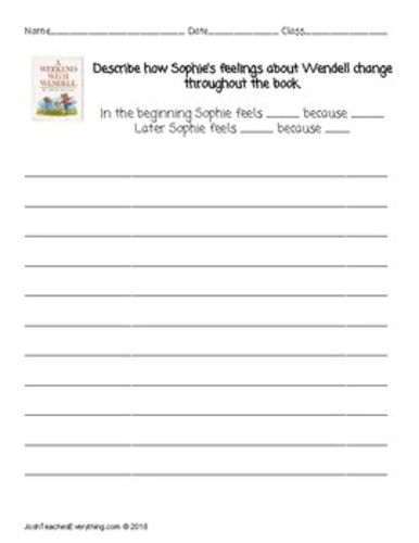 Weekend With Wendell by Kevin Henkes Lesson Plan and Activities ...