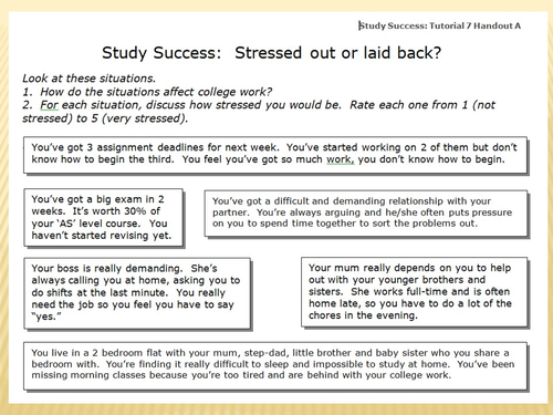 How to cope with exam stress? | Teaching Resources