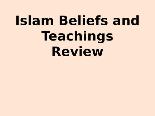 Islam Beliefs and Teachings Revision Activity | Teaching Resources