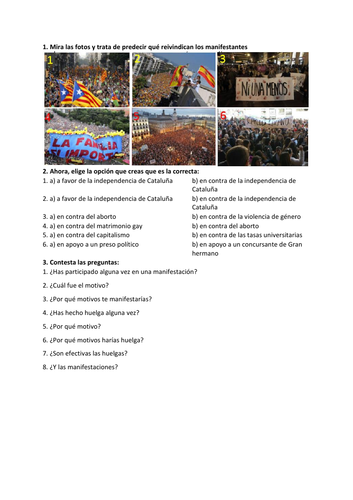 Spanish A Level: reading and writing activities. | Teaching Resources