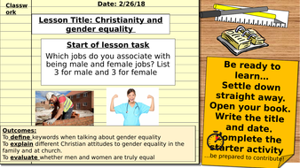 AQA 9-1 Religious Studies: Relationships and Familes (Gender equality ...