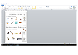 FRENCH - SPORTS, GAMES & MUSICAL INSTRUMENTS - WORKSHEETS | Teaching ...