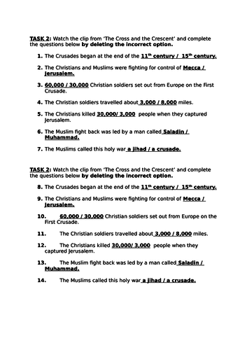 Crusades | Teaching Resources