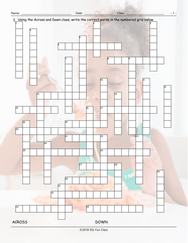 Gerunds Crossword Puzzle | Teaching Resources