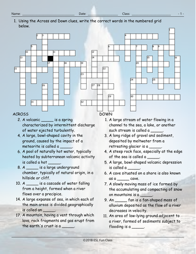 Geology-Planet Earth Crossword Puzzle | Teaching Resources