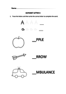 Learning and Writing Letter A for Year 1 Students | Teaching Resources