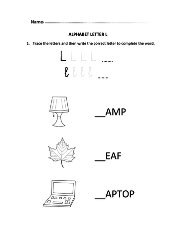 Learning and Writing Letter L for Year 1 Students | Teaching Resources
