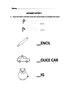 Learning and Writing Letter P for Year 1 Students | Teaching Resources