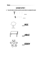 Learning and Writing Letter T for Year 1 Students | Teaching Resources