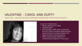 Valentine - Carol Ann Duffy | Teaching Resources