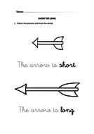 Short or Long for Year 1 and Reception Students | Teaching Resources