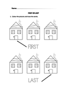 First or Last for Reception and Year 1 Students | Teaching Resources