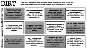 DIRT Improvement grid - Feedback, Differentiation | Teaching Resources