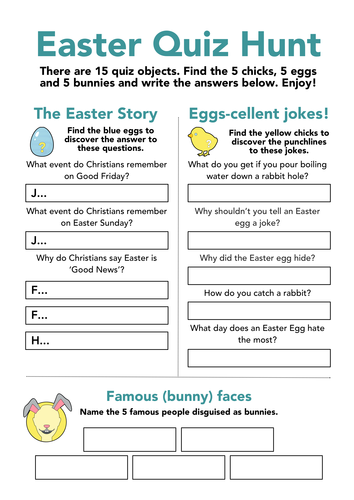 Easter Egg Hunt - Quiz | Teaching Resources