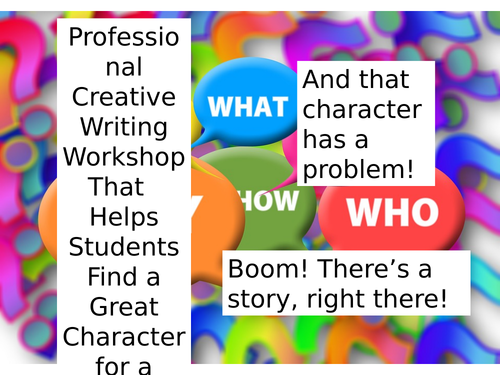 Creative Writing Plan Character & Problem for a Short Story | Teaching ...