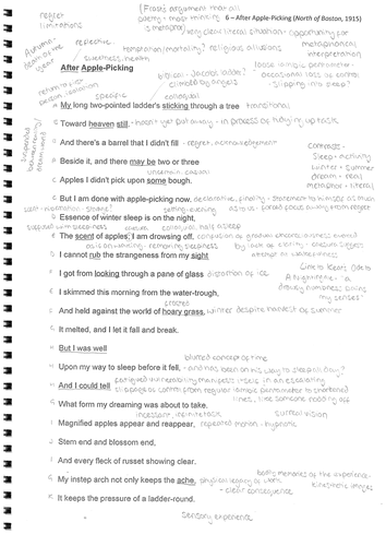 Robert Frost - After Apple-Picking | Teaching Resources