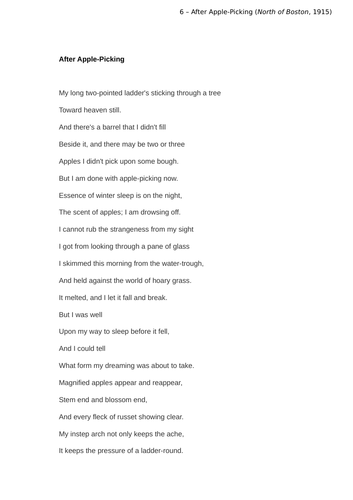 Robert Frost - After Apple-Picking | Teaching Resources