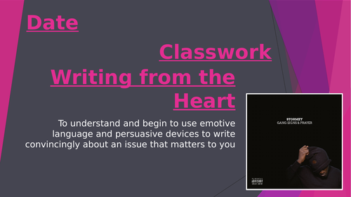 Writing from the Heart | Teaching Resources