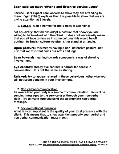 Communication Theories resources; Gerald Egan SOLER, Micheal Argyl ...