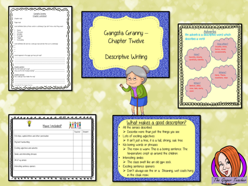 Writing Descriptive Texts Lesson – Gangsta Granny | Teaching Resources