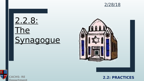 GCSE RS Judaism: The Synagogue | Teaching Resources