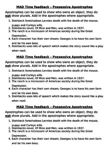 Of Mice and Men: Creative Writing | Teaching Resources