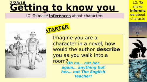 Of Mice and Men: Creative Writing | Teaching Resources