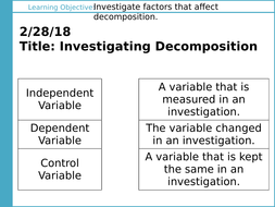 AQA GCSE: B17 Ecosystems: L6 Investigating Decomposition | Teaching ...
