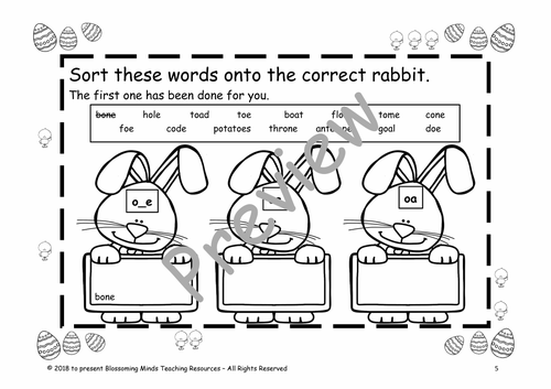 Year 1 Easter Phonics Booklet (20 pages) | Teaching Resources