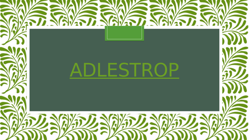 Adlestrop Edexcel 1-9 lesson | Teaching Resources