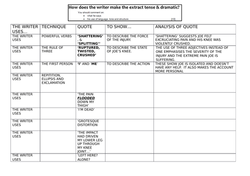 Touching the Void - Paper 2 ALL lessons and SOW - EDUQAS GCSE English ...