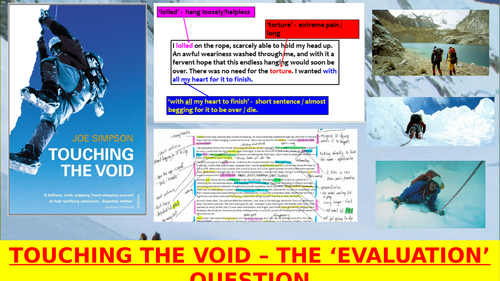Touching the Void - Paper 2 ALL lessons and SOW - EDUQAS GCSE English ...