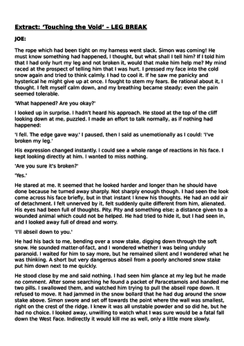 Touching the Void - Paper 2 ALL lessons and SOW - EDUQAS GCSE English ...
