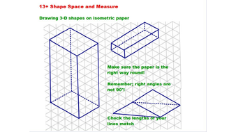 Drawing 3D shapes on isometric paper | Teaching Resources