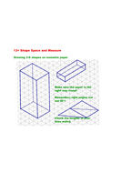 Drawing 3D shapes on isometric paper | Teaching Resources