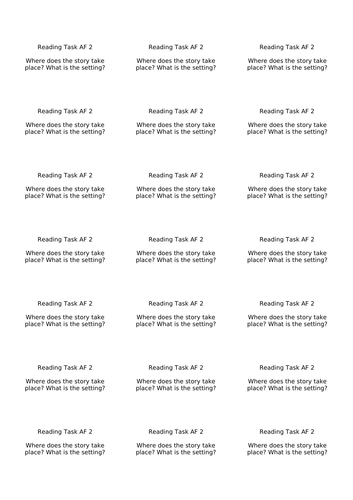 38 Reading Assessment Task Sticker Sheets for Y3 | Teaching Resources