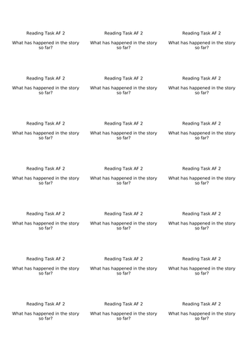 38 Reading Assessment Task Sticker Sheets for Y3 | Teaching Resources