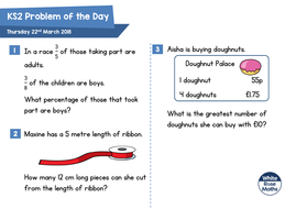 White Rose Maths - KS2 - Problems of the Day 2018 by WRMaths - Teaching ...