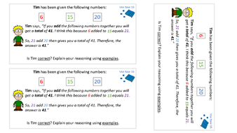 Addition using Column Method - with Reasoning Activities per group (Two ...