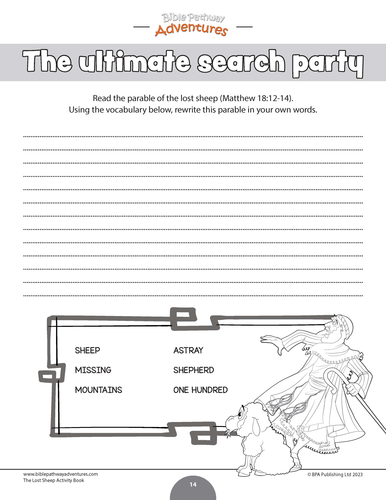 Bible Parable: The Lost Sheep Activity Book | Teaching Resources