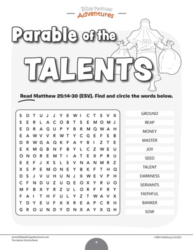 Parable of the Talents workbook FREEBIE | Teaching Resources
