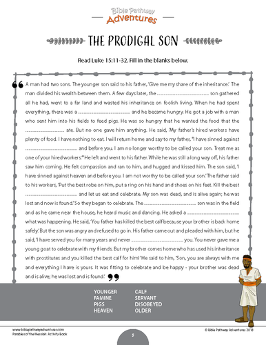 Bible Parable: The Prodigal Son | Teaching Resources