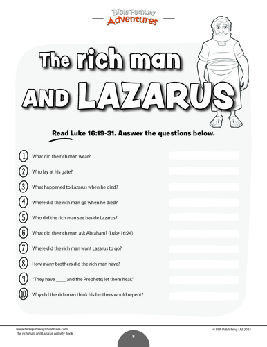 Bible Parable: The Rich Man and Lazarus | Teaching Resources